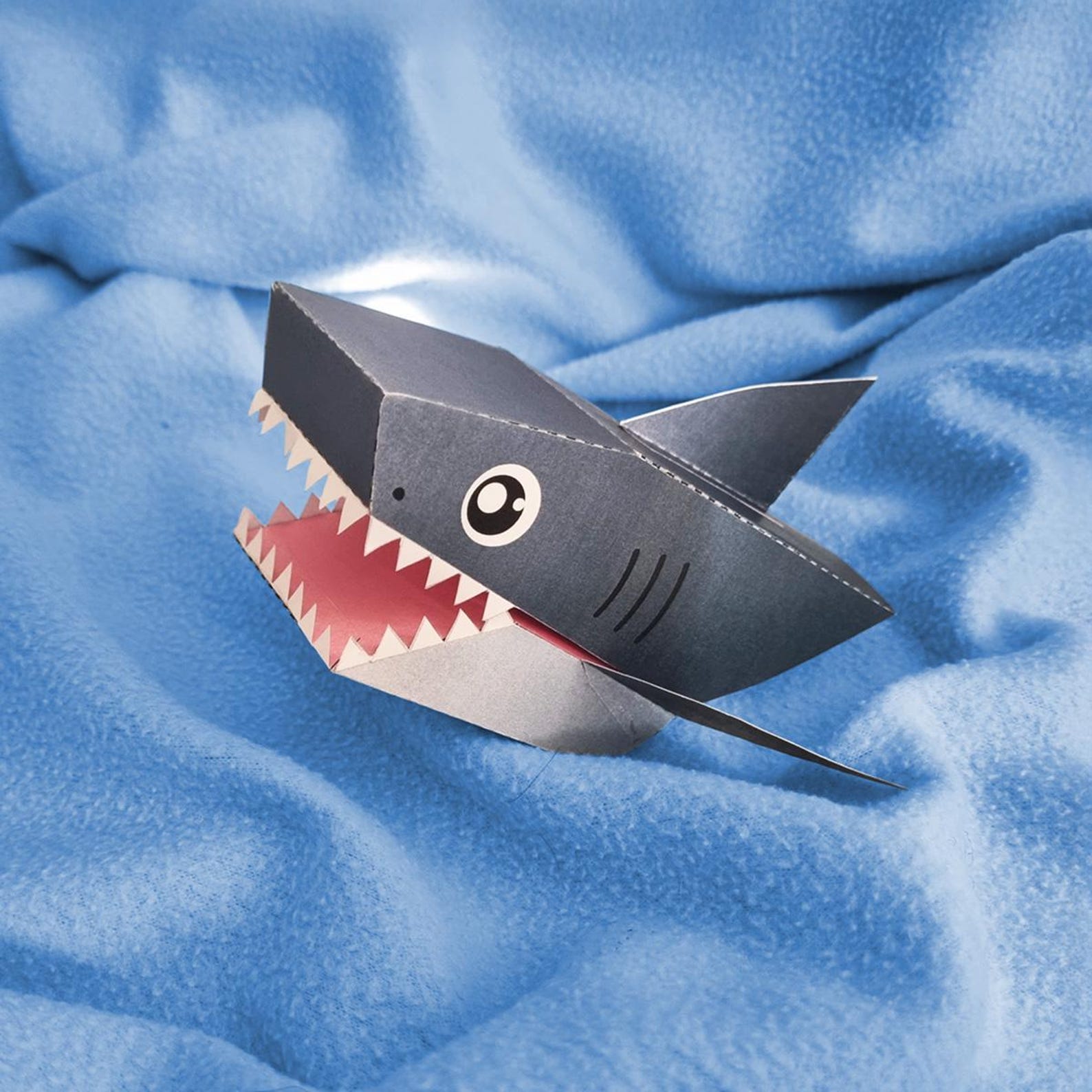 Mini Megalodon Printable Shark Puppet, Kids Paper Craft Activity ...