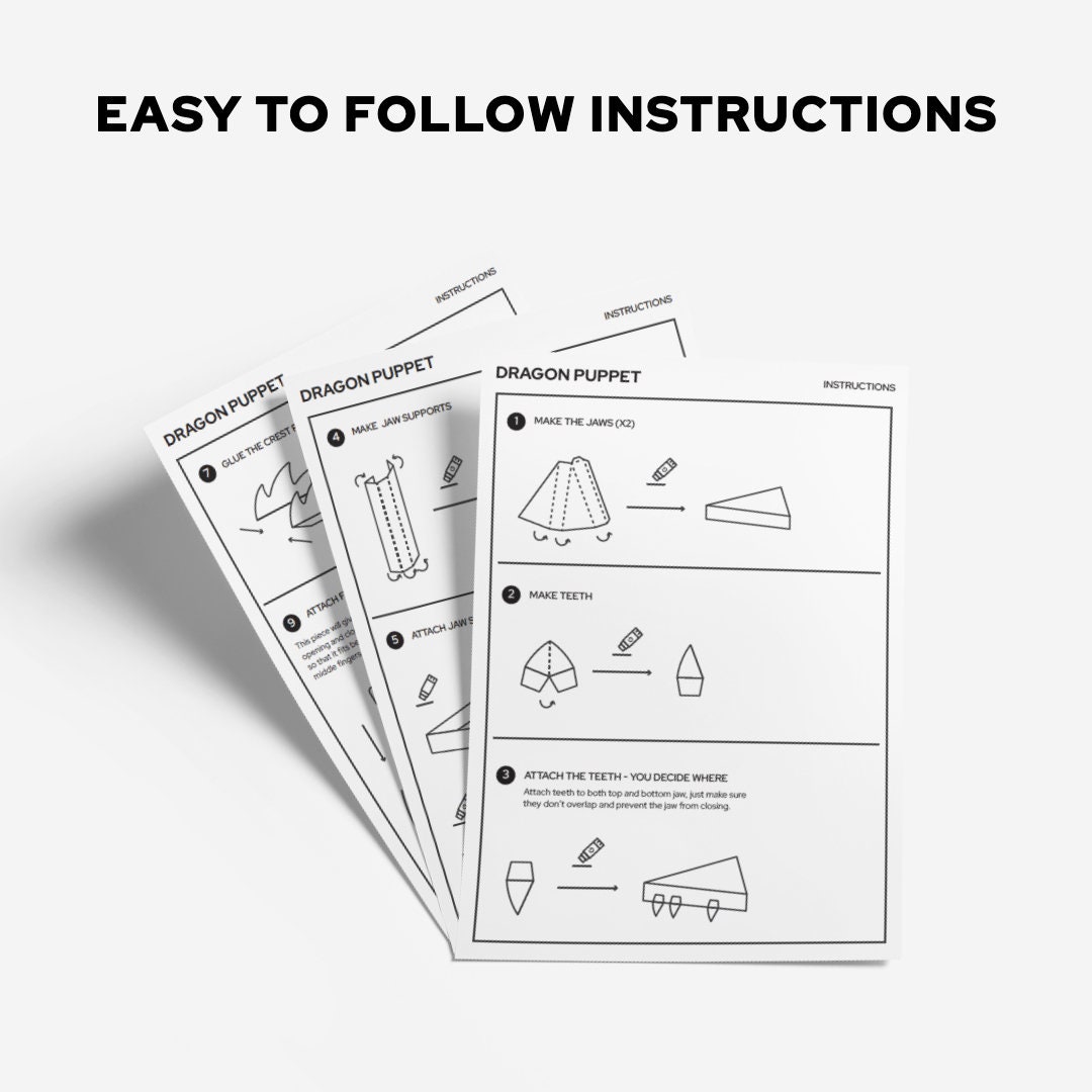 Printable Forest Dragon Puppet - Jungle Blaze - Etsy