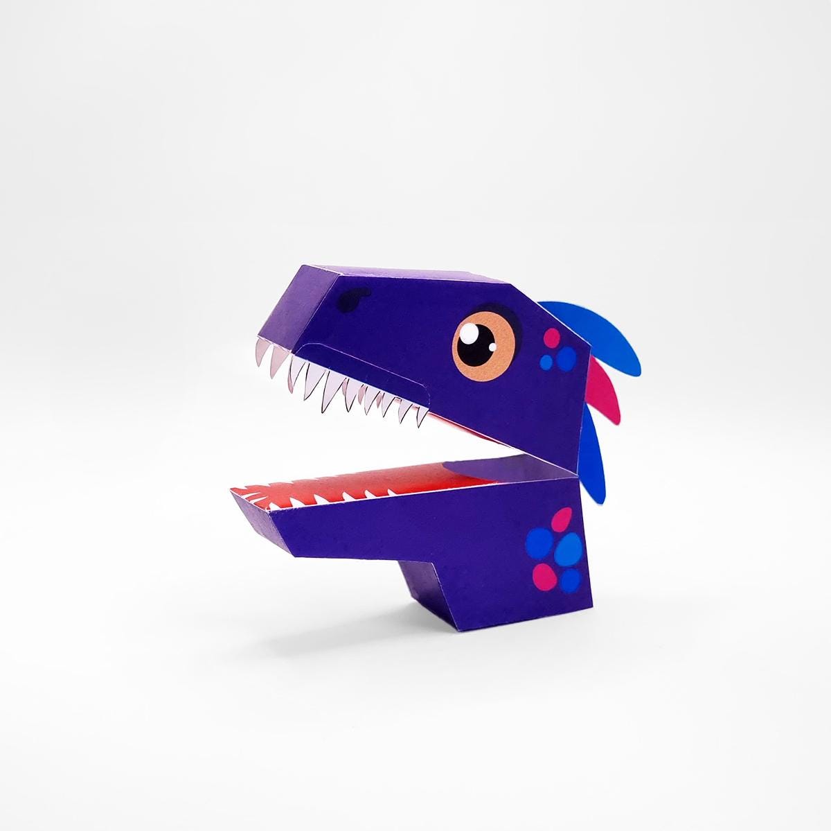 Printable T-rex Finger Puppet - Purple - DIY Dinosaur Puppet - Kids ...