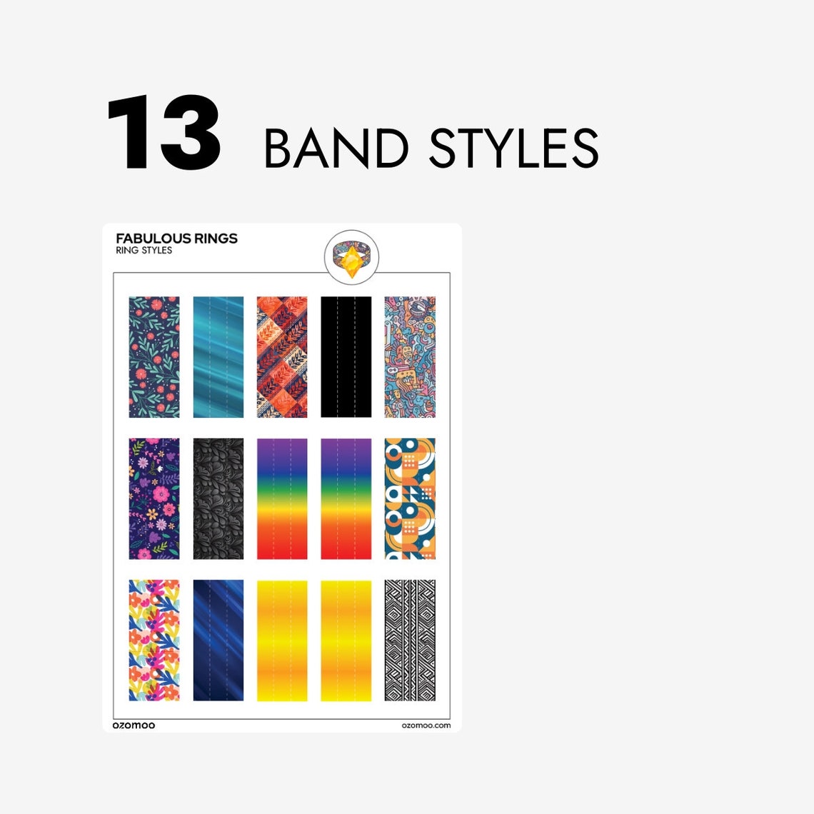 DIY Printable Paper Rings Template - Adjustable Sizes, Colourful ...