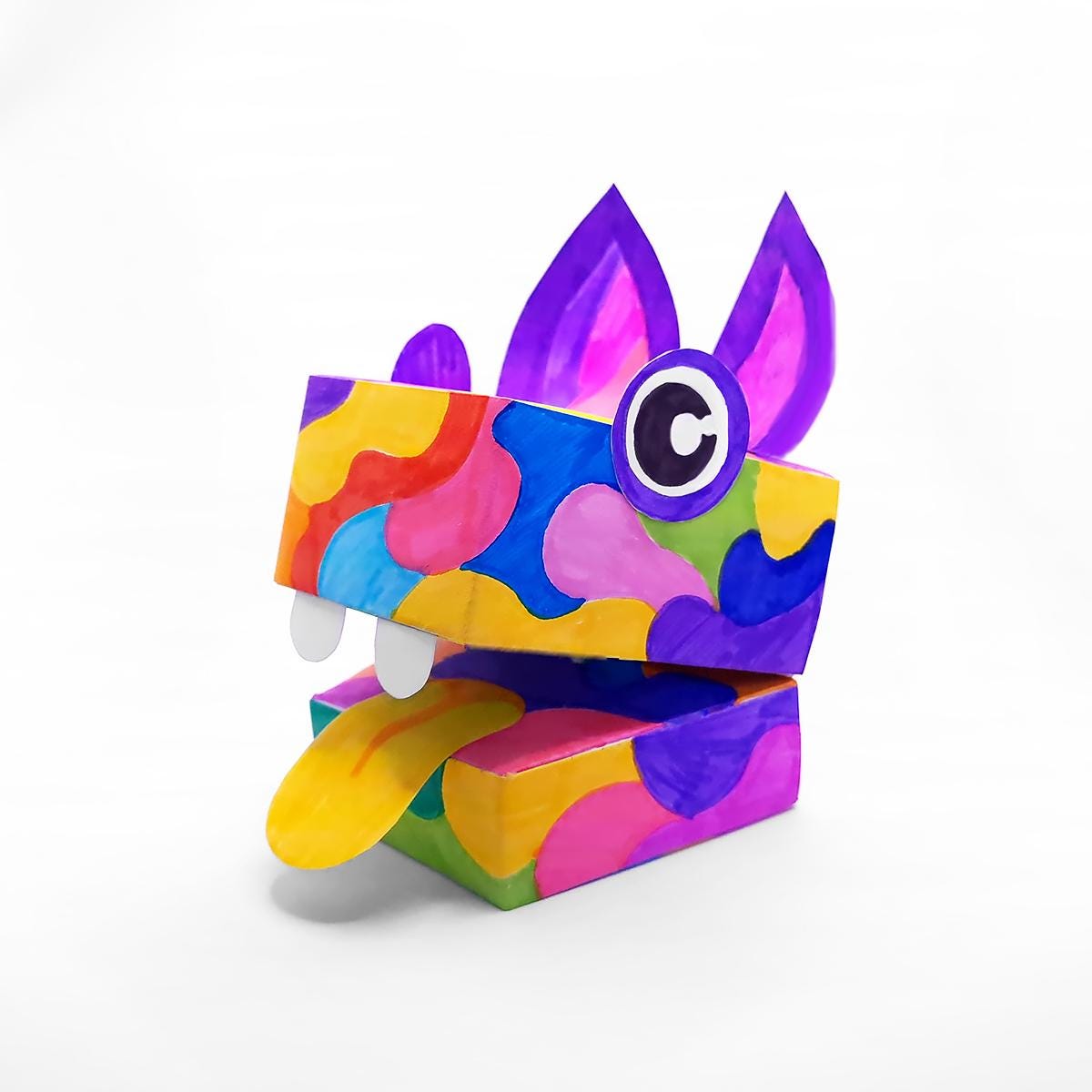 Printable Monster Hand Puppet Nibbles - DIY Paper Puppet, Kids ...