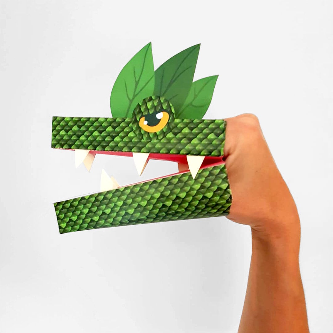 Printable Forest Dragon Puppet - Jungle Blaze - Etsy