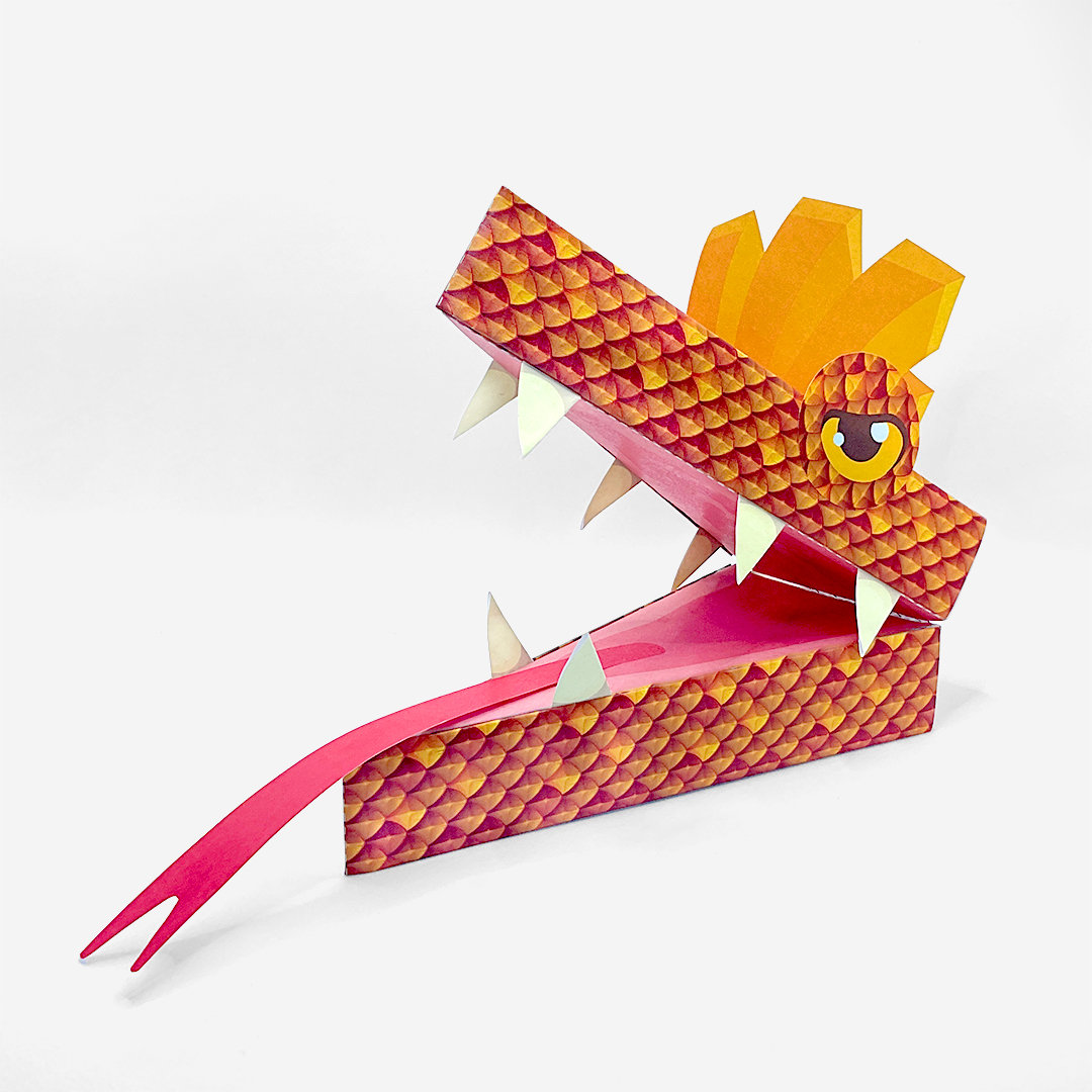 Printable Golden Dragon Puppet - Gilded Fang - Etsy