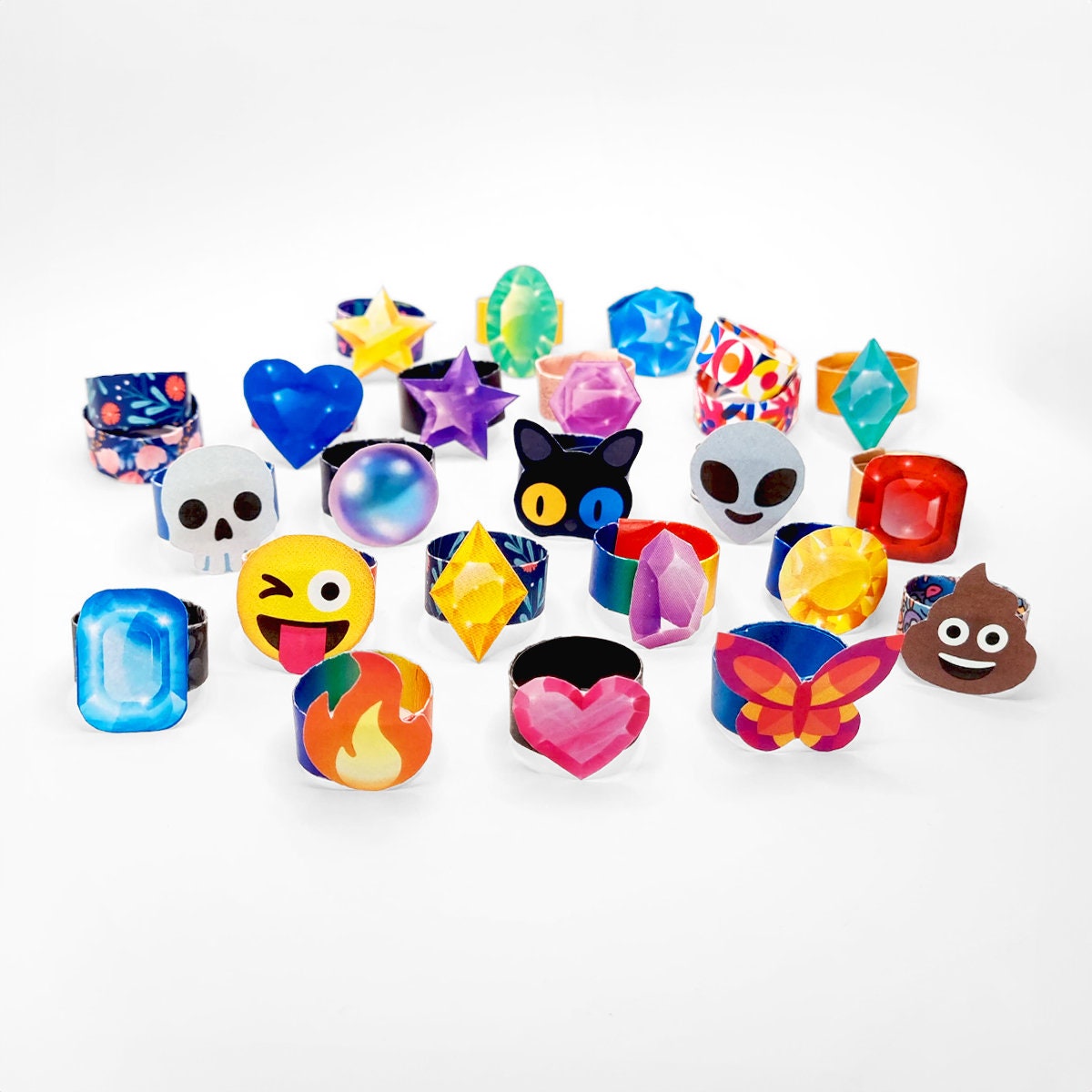 DIY Printable Paper Rings Template - Adjustable Sizes, Colourful ...
