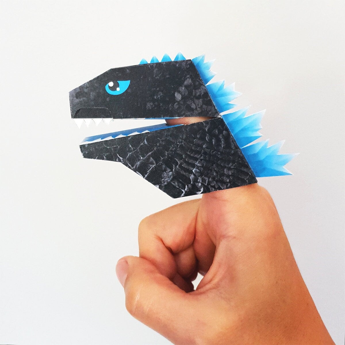 Godzilla (atomic Blue) - Printable Finger Puppet Template - Etsy