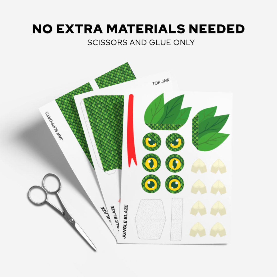 Printable Forest Dragon Puppet - Jungle Blaze - Etsy