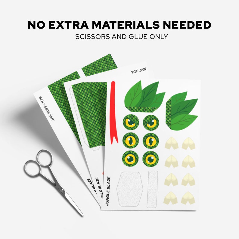 Printable Forest Dragon Puppet - Jungle Blaze - Etsy