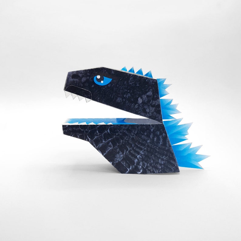 Godzilla (atomic Blue) - Printable Finger Puppet Template - Etsy