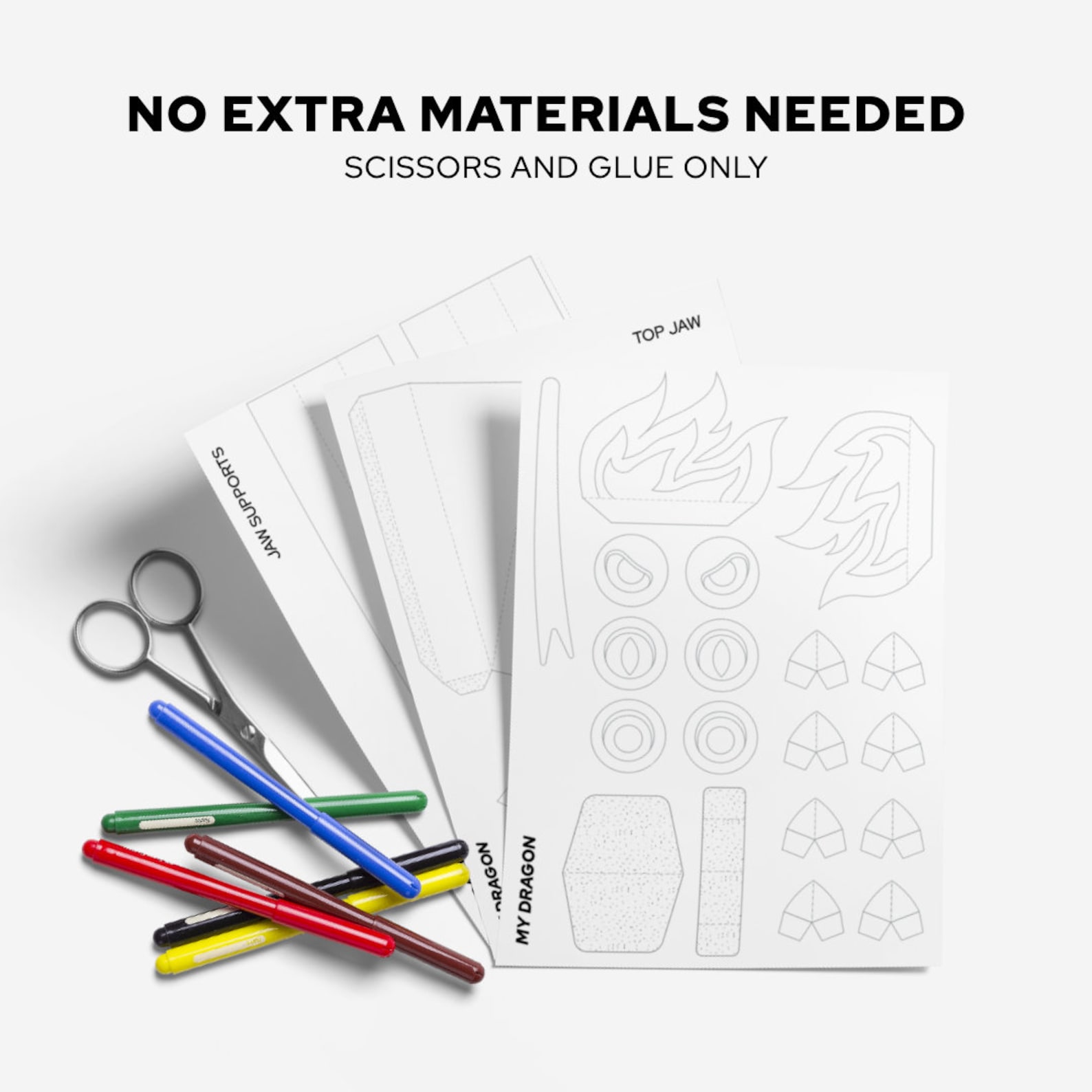 Printable Dragon Puppet - Design Your Own - Etsy