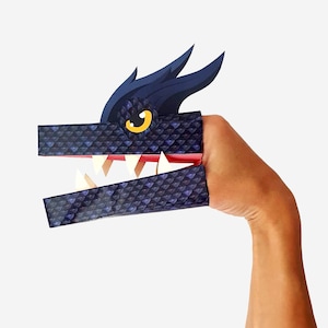 Printable Night Dragon Puppet - Shadow Storm - Etsy