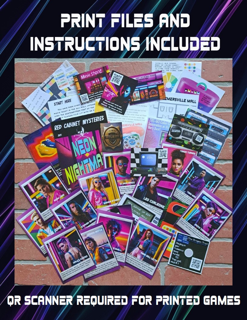 Neon Nightmare Escape Room Mystery Game Download - Etsy