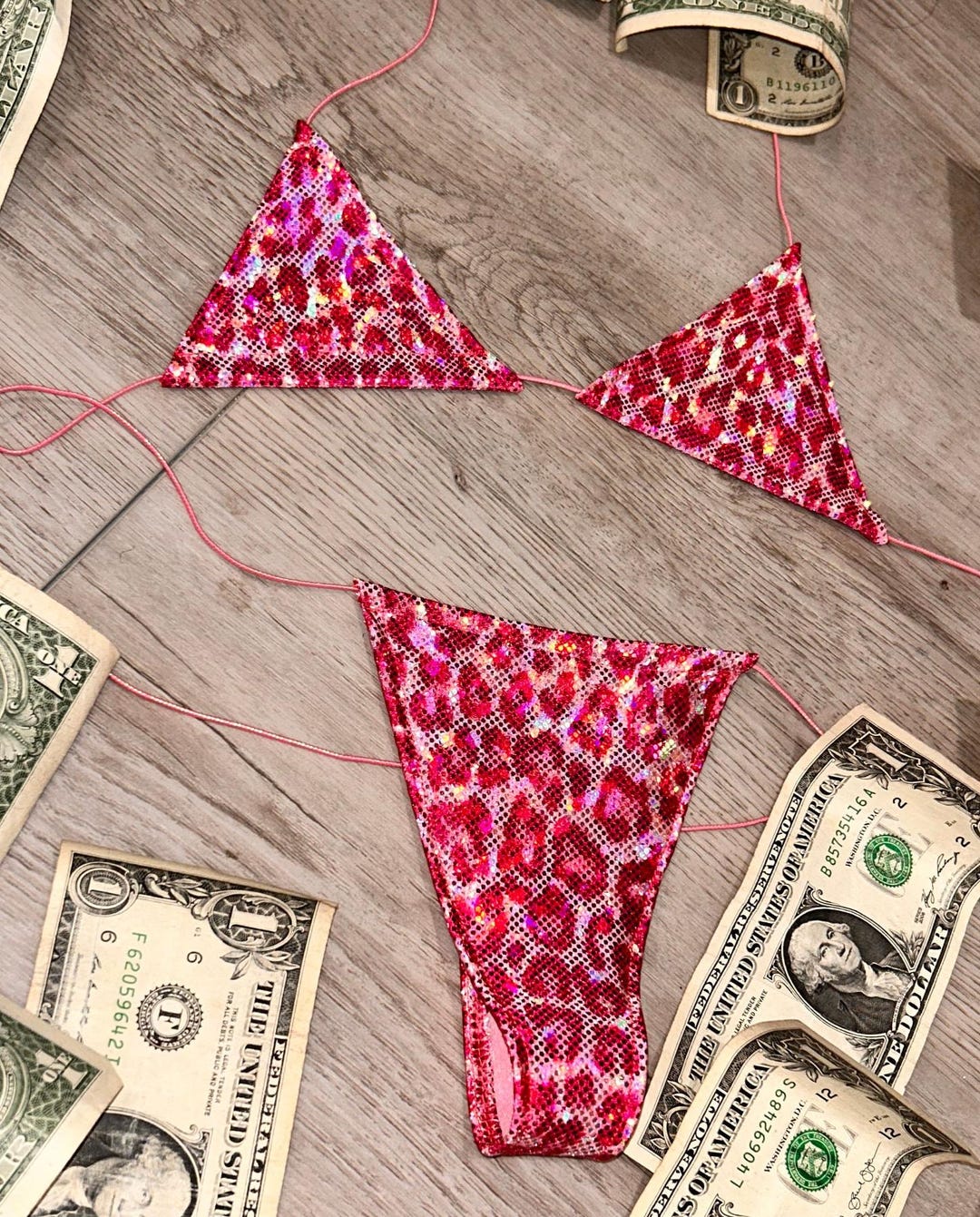 Stripper Bikini Set | Pink Leopard | the Itsy-bitsy’s Collection ...