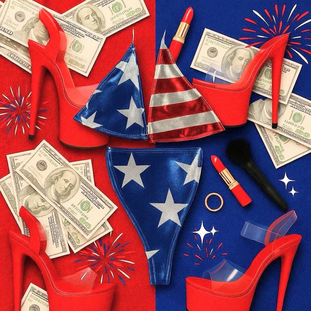 American Flag Microkini for Strippers | Patriotic Bikini | 4th of July ...