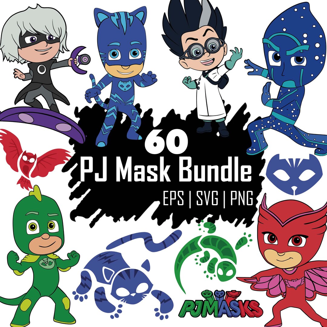Pj Masks Svg Pj Masks Png SVG Bundle LAYERED Cricut - Etsy