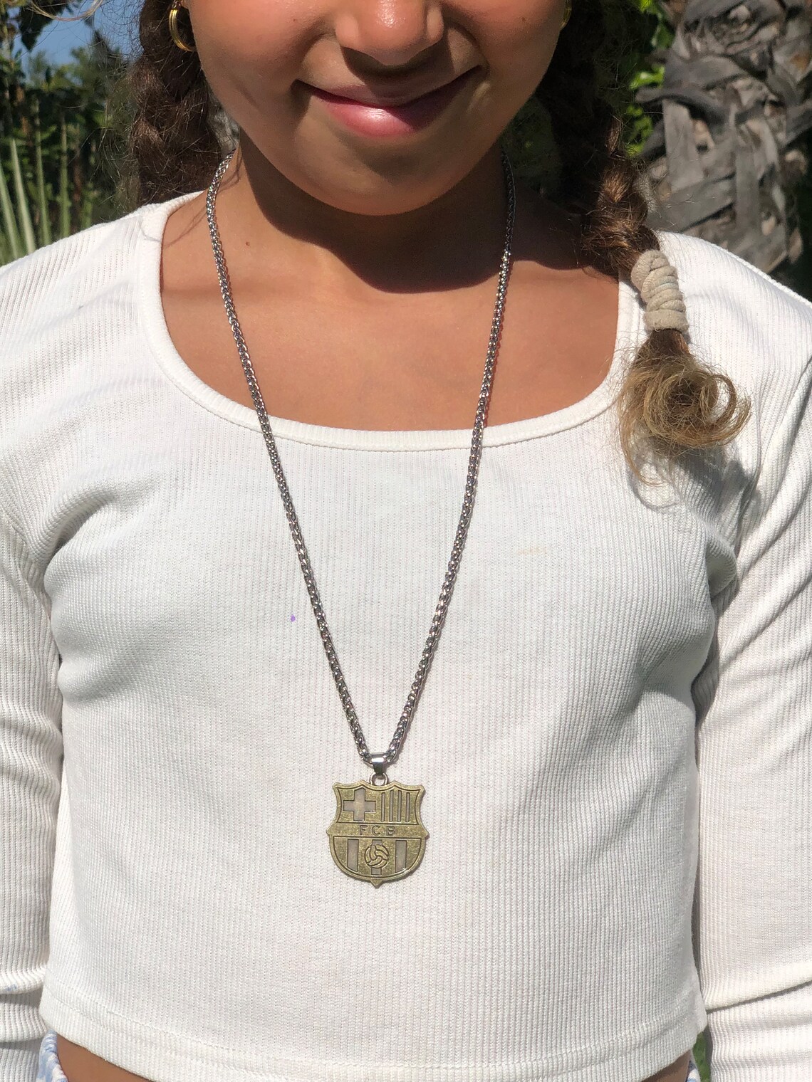 FC Barcelona Necklace Soccer Chain and Team Badge Pendant - Etsy