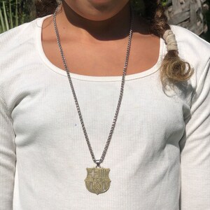 FC Barcelona Necklace Soccer Chain and Team Badge Pendant - Etsy