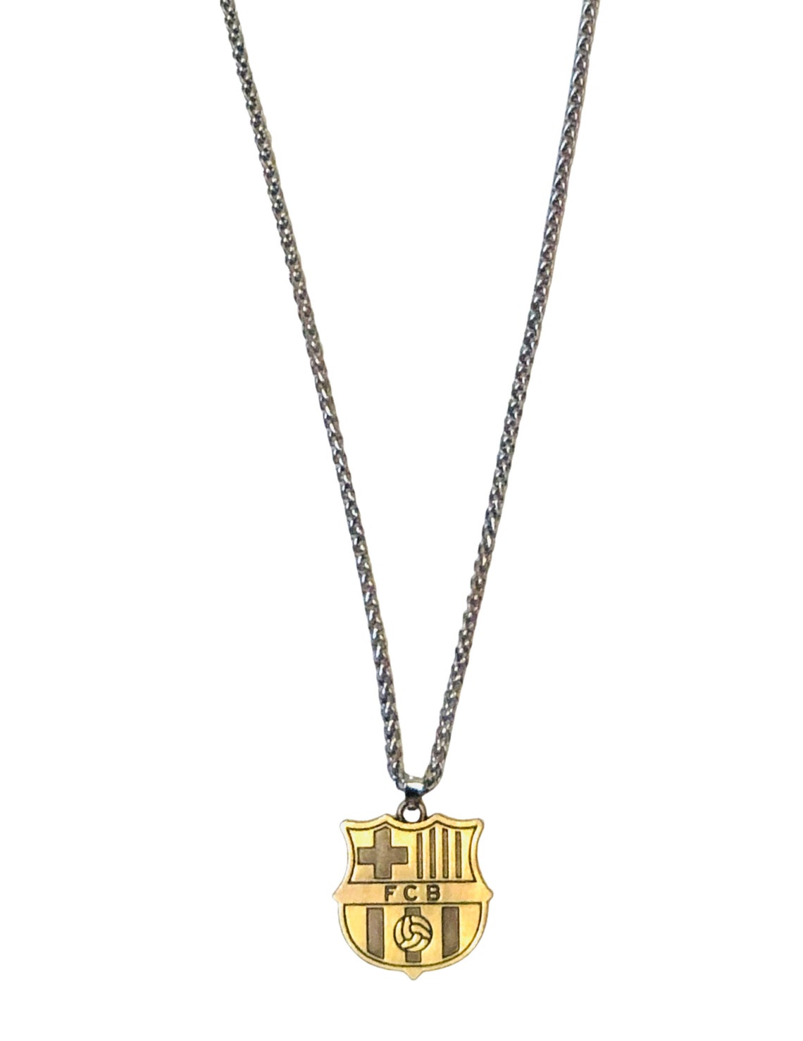 FC Barcelona Necklace Soccer Chain and Team Badge Pendant - Etsy