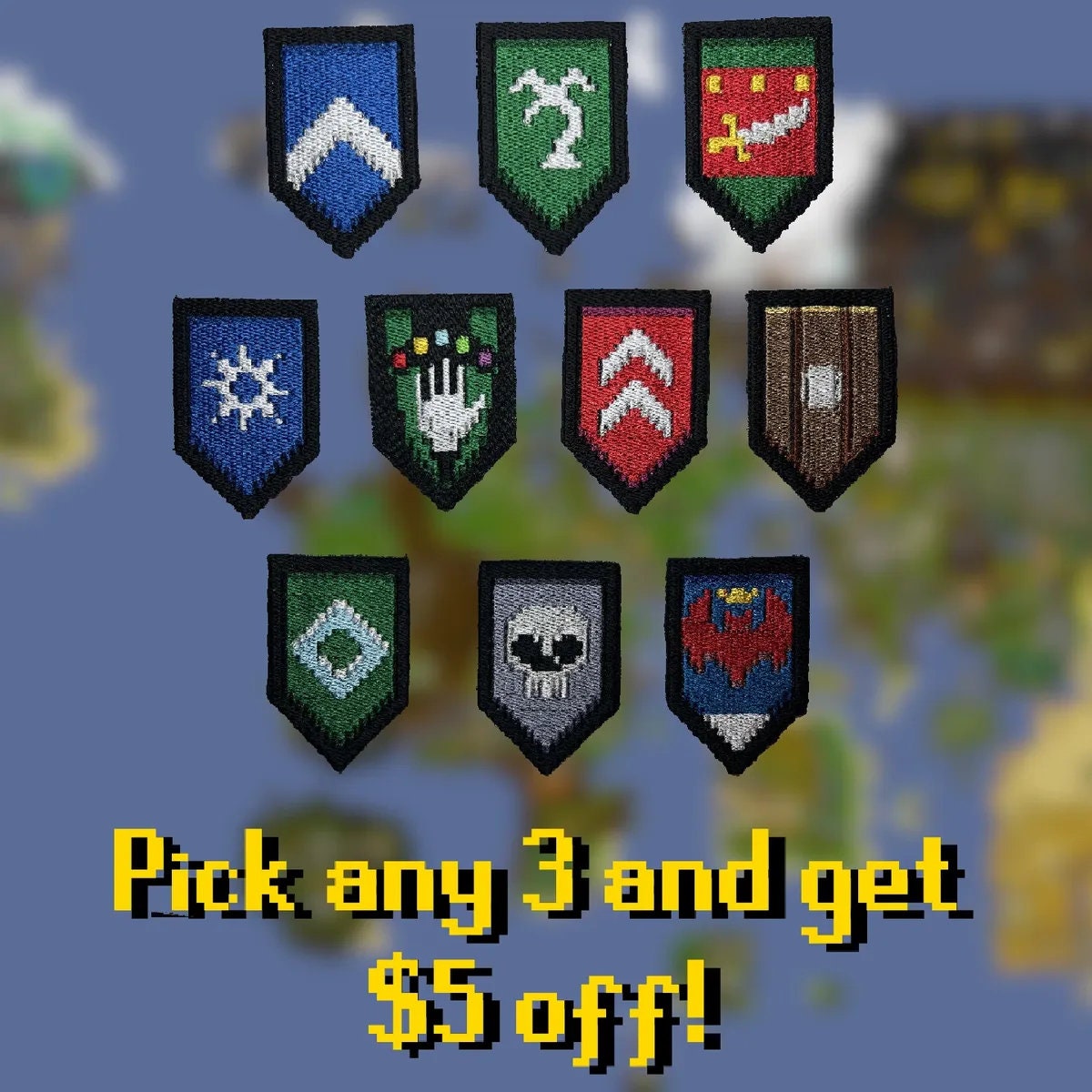 OSRS Region Flags Velcro Patches - Etsy