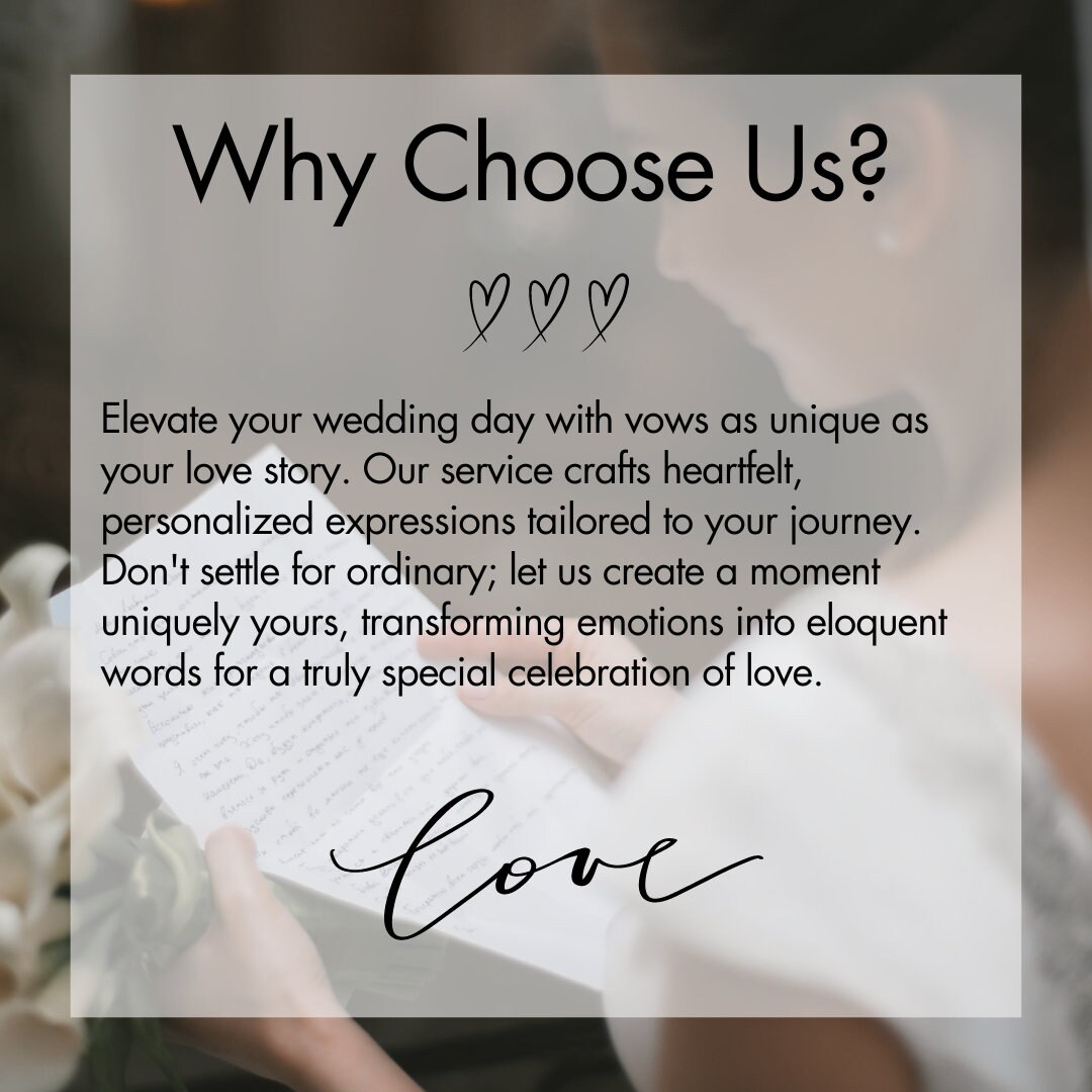 Personalized Wedding Vows, Custom Wedding Vows - Etsy