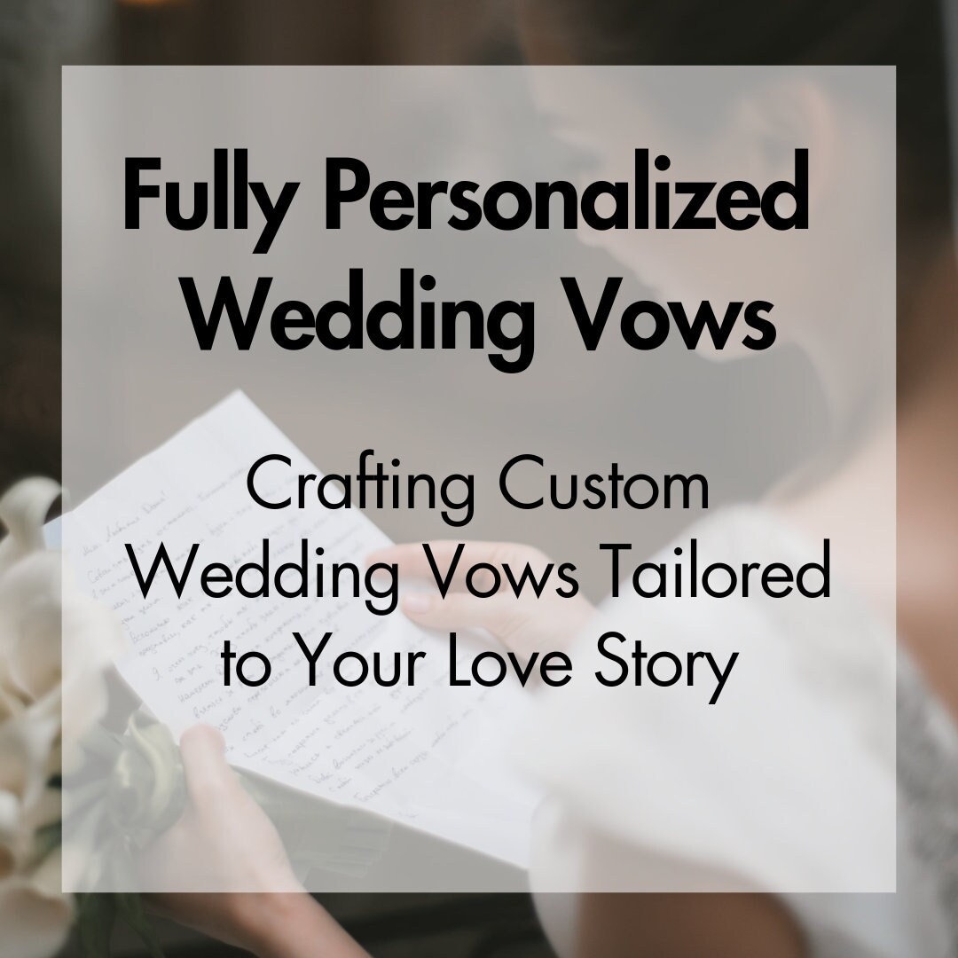 Personalized Wedding Vows, Custom Wedding Vows - Etsy