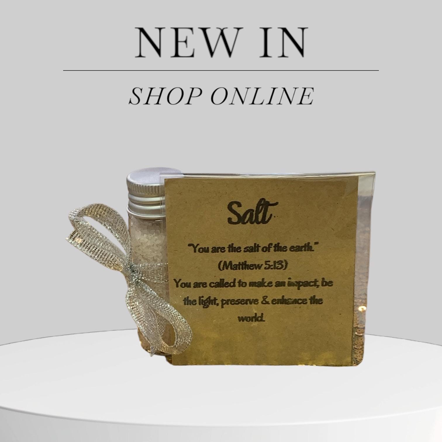 Salt of the Earth Salt Glitter Container in Gift Bag Christian Bible ...