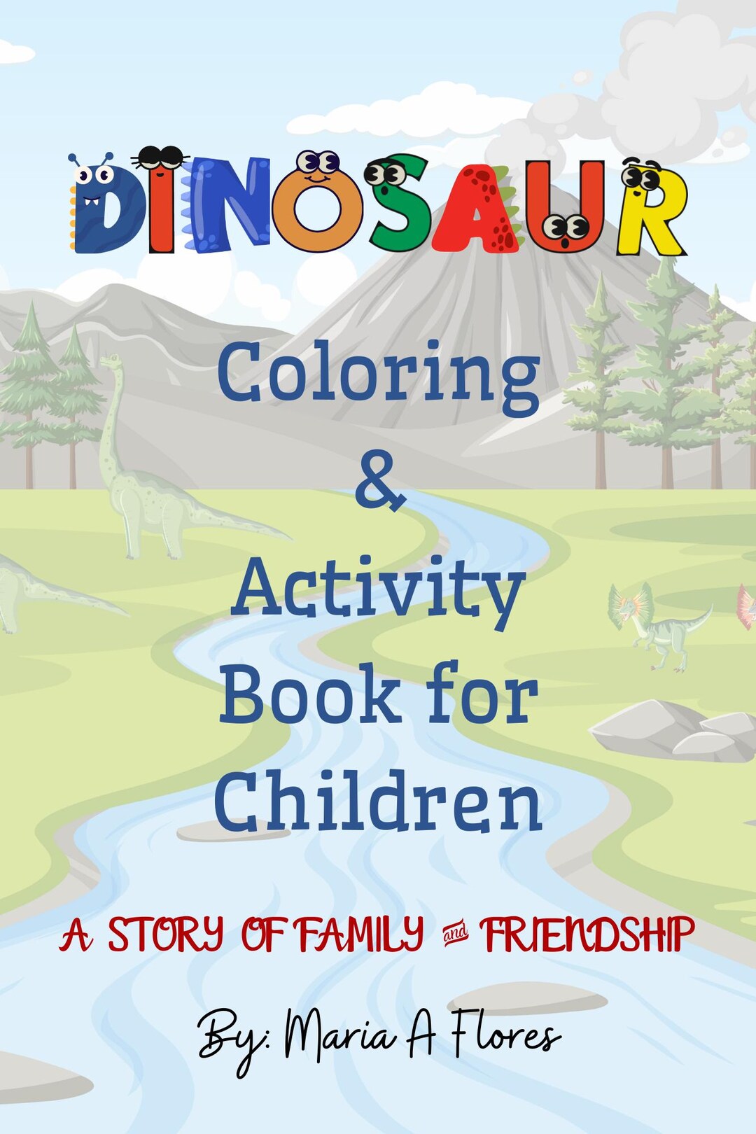 Dinosaur Coloring and Activity Book for Children With Free Kids Fun Pen ...