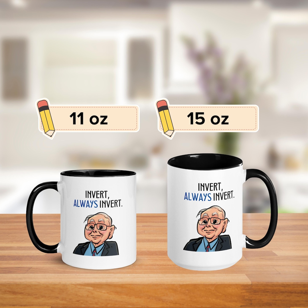 Coffee Mug, Tea Cup, Charlie Munger Inversion Quote, Unique Gift, Best ...