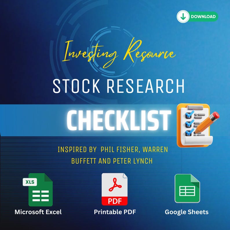 Stock Analysis Checklist for Investment Research, Stock Research ...