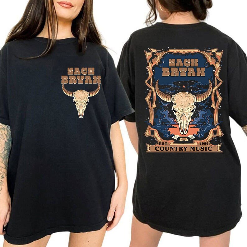 Zach Bryan Bullhead T-Shirt, Zach Bryan Country Music Shirt, Cowboy ...