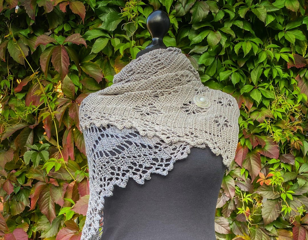 Crochet Pattern Stola Autumn Leaves German, English - Etsy