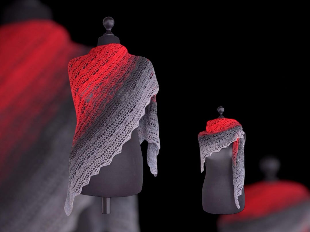 Crochet Pattern for the Nerd Angels Shawl (german, English, Finnish) - Etsy