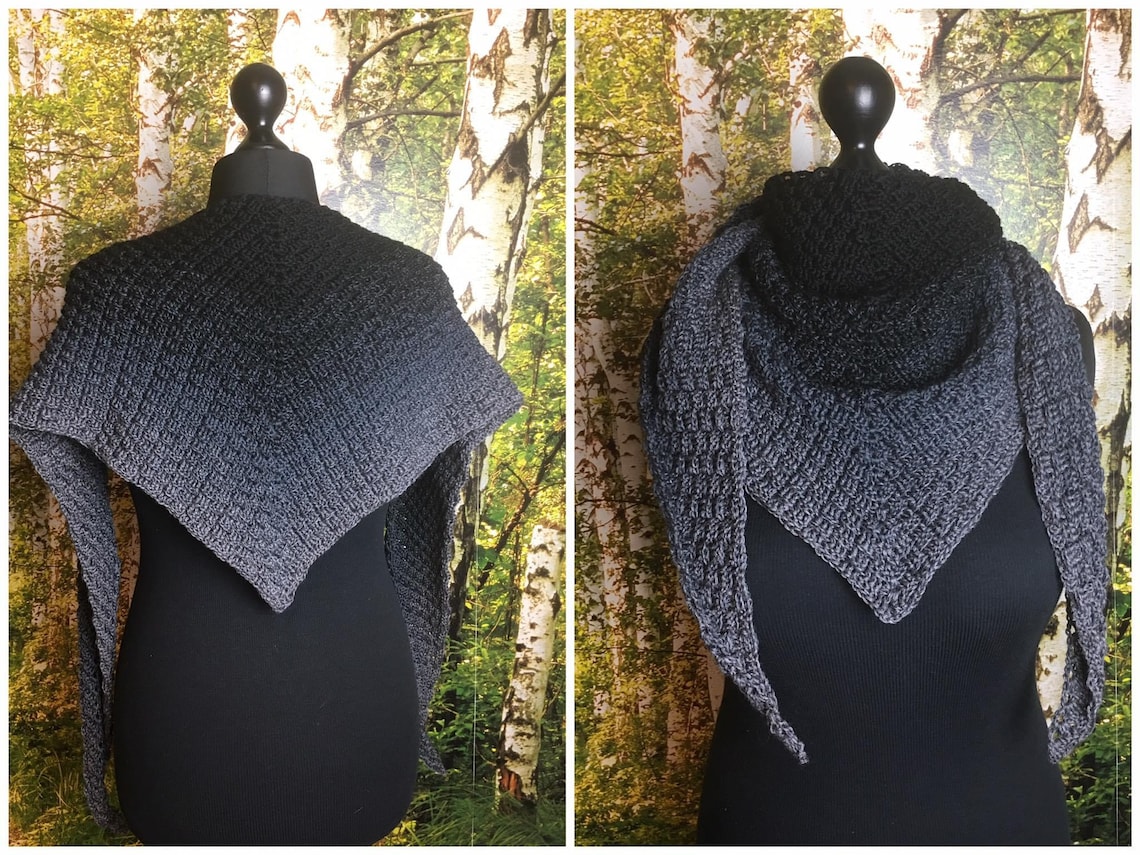 Crochet Pattern Möbius Shawl Amber Ruusa German English - Etsy