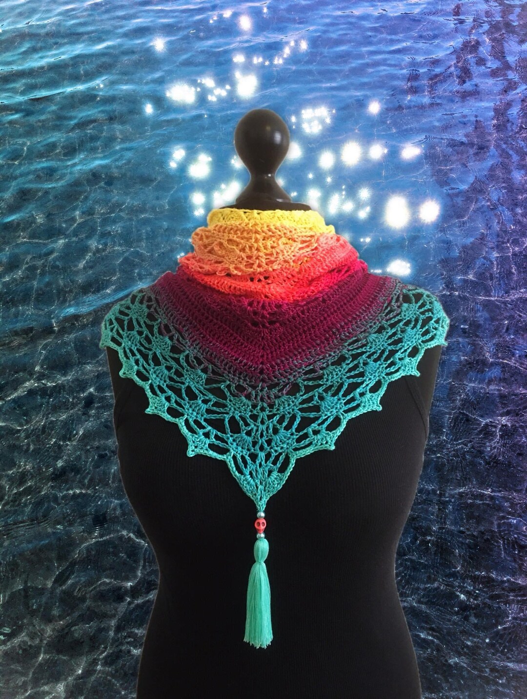 Crochet Pattern Shawl Uinen German, English - Etsy