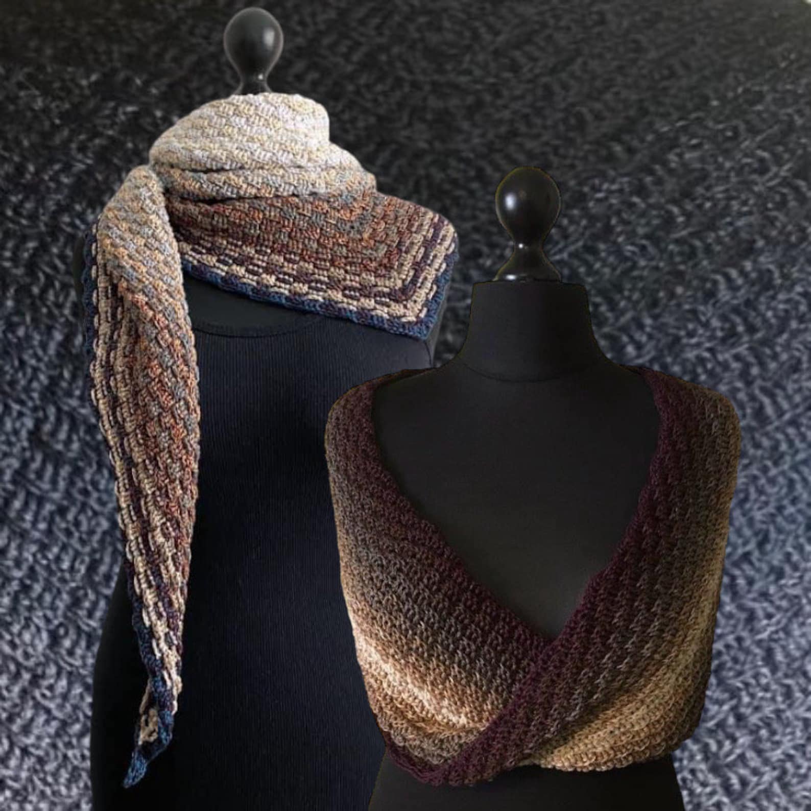 Crochet Pattern Möbius Shawl Amber Ruusa German English - Etsy