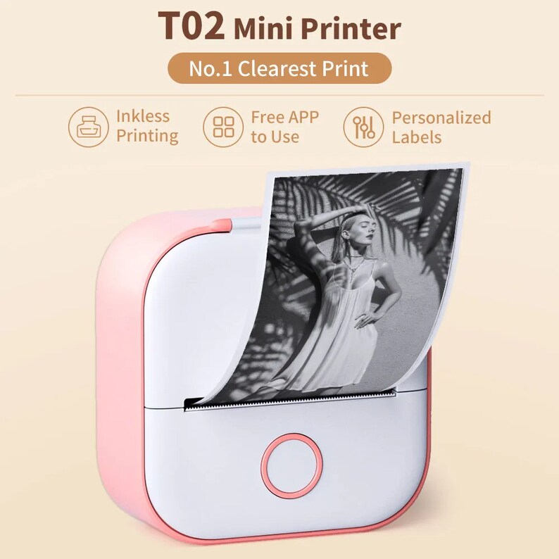 Mini Portable Thermal Printer for Sticker Labels - Etsy