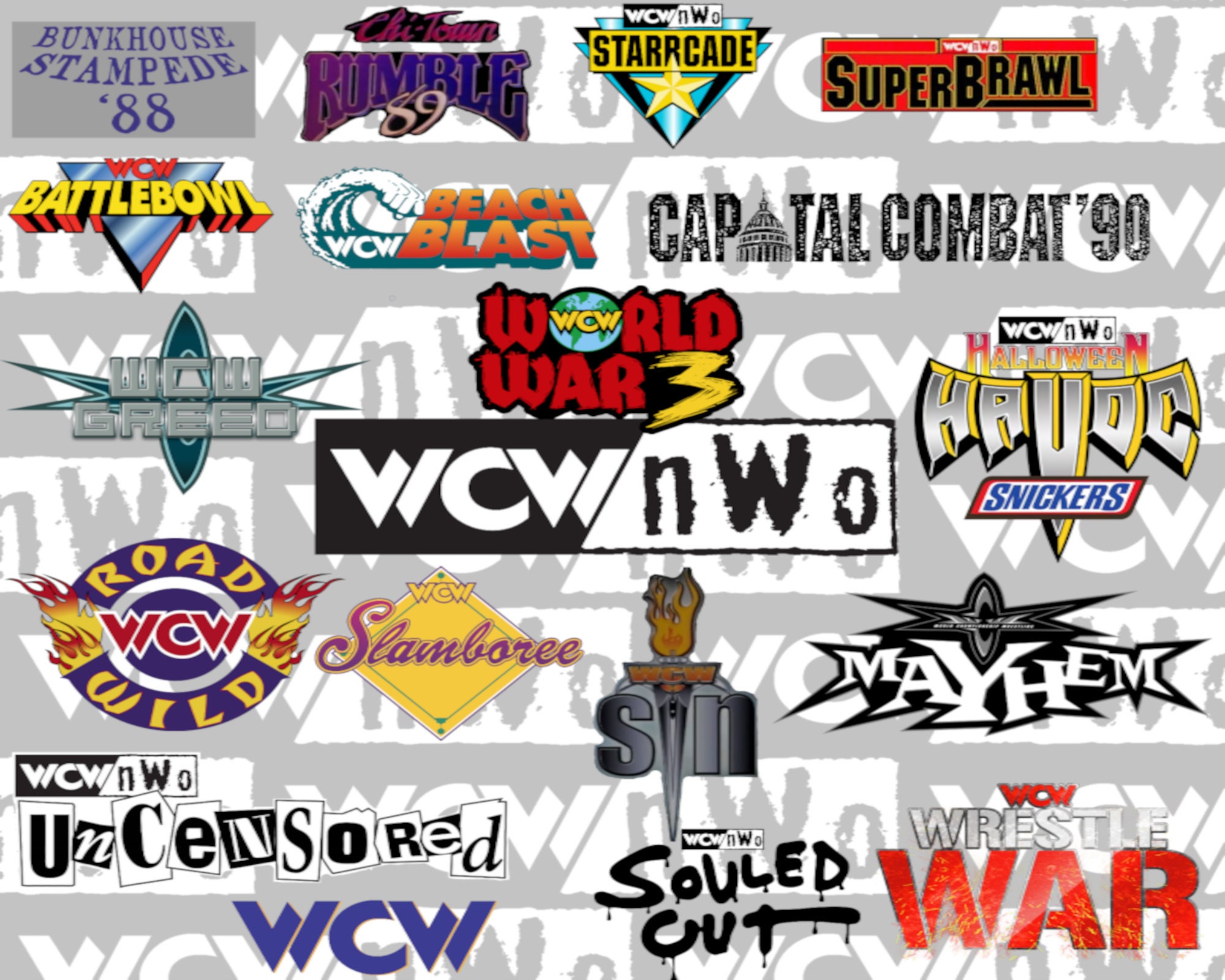 WCW/NWA jim Crockett Promotions Ppvs 1983-2001 USB - Etsy