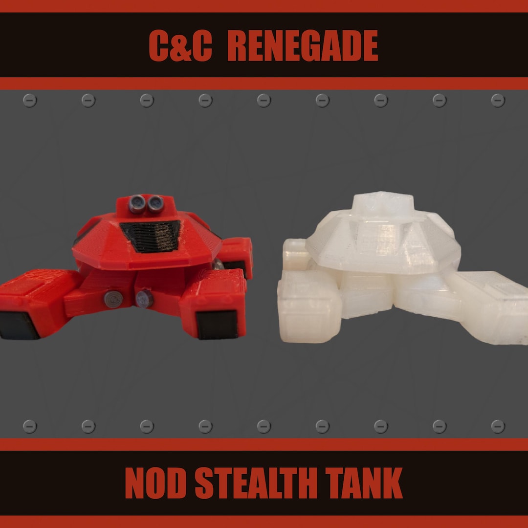 Command & Conquer Renegade Nod Stealth Tank 3D Model Printed includes 2 ...