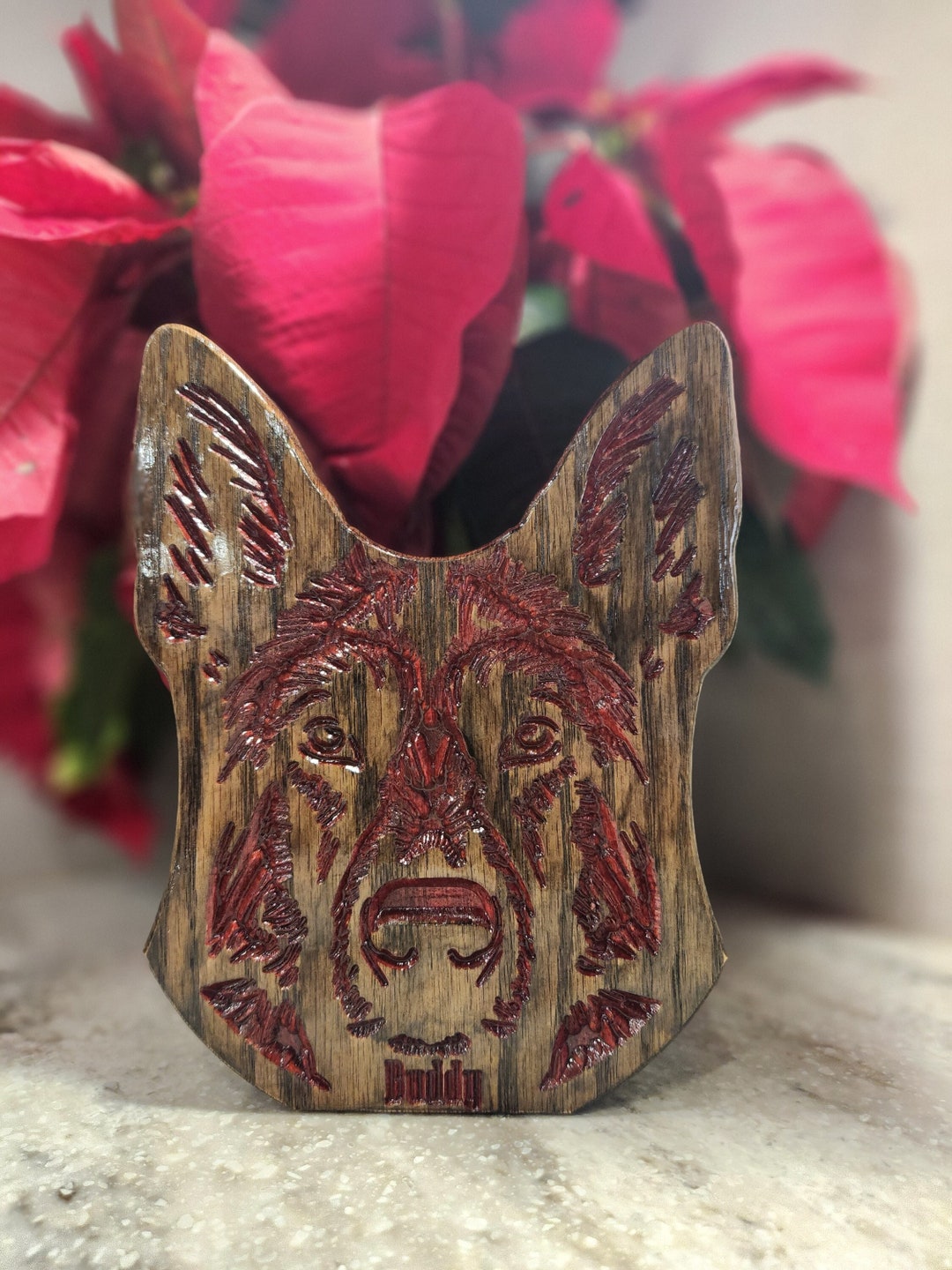 Solid Oak, Dog Shaped Box Finished in Barn Red and Esspresso, Custom ...