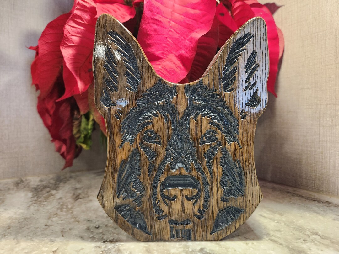 Solid Oak Dog Shaped Box Finished in Phantom Grey and Walnut. Custom ...