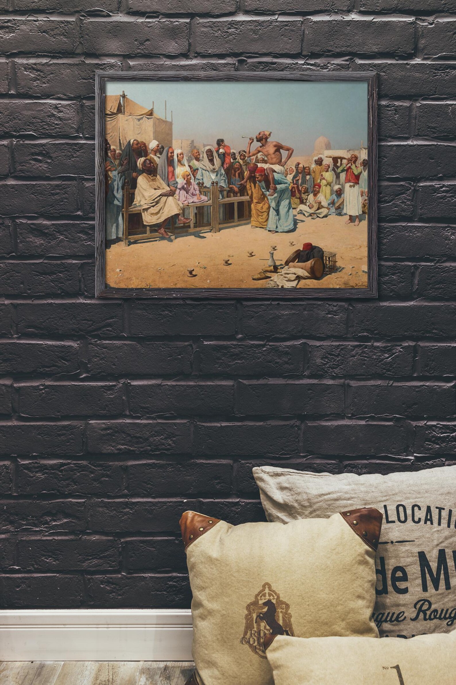 Majestic African Tableau: the Entertainers, Egyptian Wall Art for Your ...