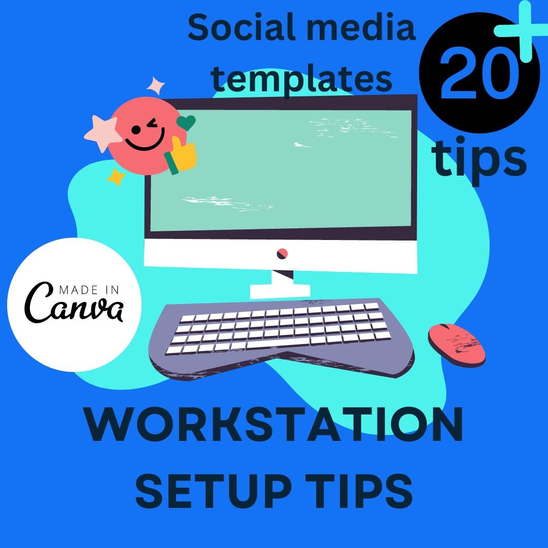 Computer Workstation Set up Social Media Bundle 20 Tips - Etsy