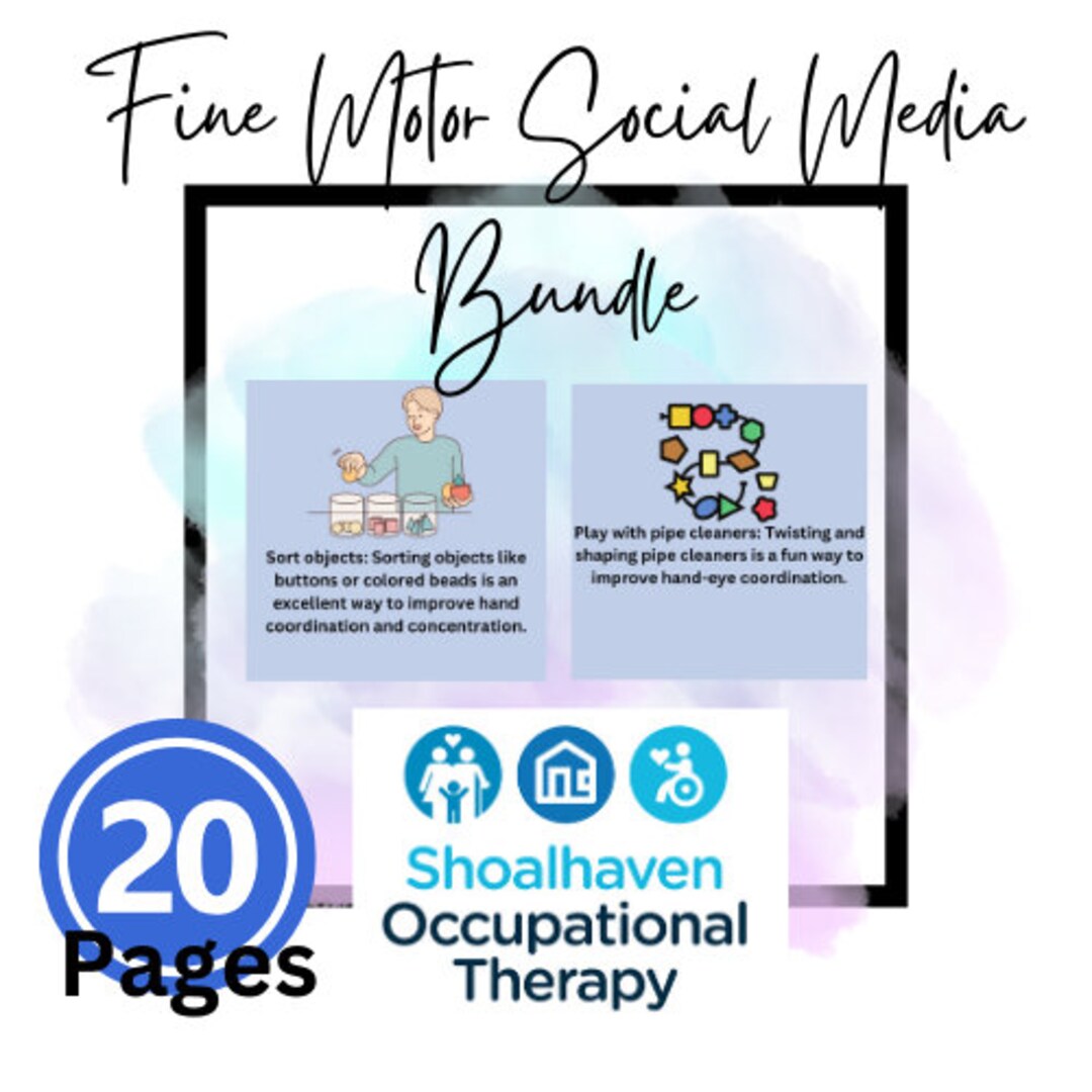 Fine Motor Skills Social Media Bundle Occupational Therapy 20 Pages - Etsy