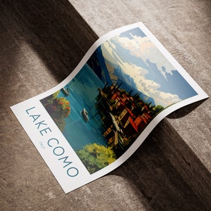 Lake Como Poster, Lake Como Digital Print Download, Lake Como Art ...