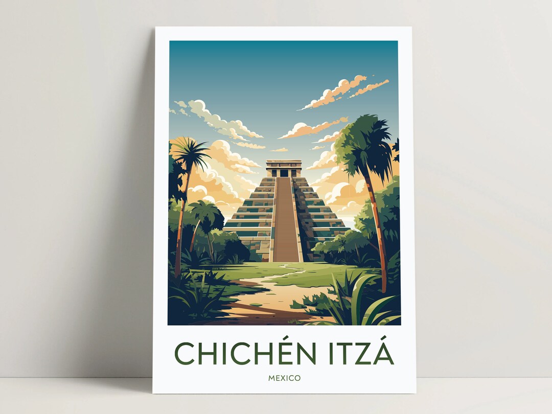 Chichen Itza Poster Chichen Itza Digital Print Download Chichen Itza ...