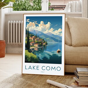Lake Como Travel Print, Lake Como Wall Art, Lake Como Art Office Decor ...