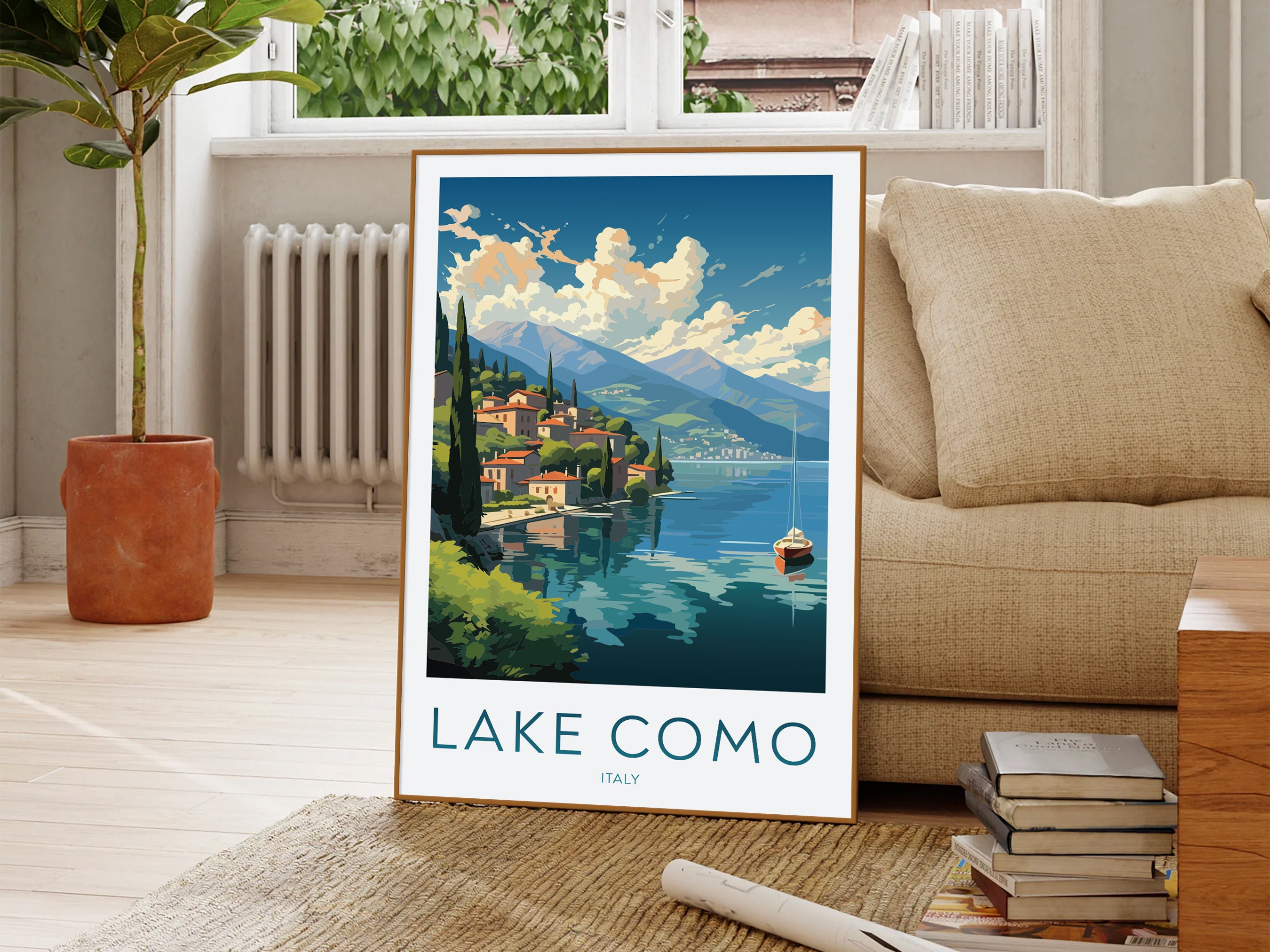 Lake Como Travel Print, Lake Como Wall Art, Lake Como Art Office Decor ...