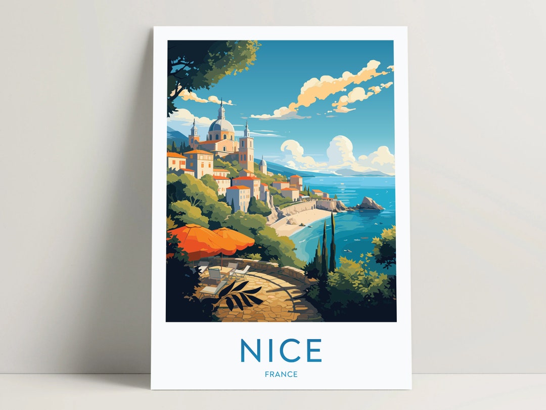 Nice Travel Print, Nice Wall Art, Nice Art Office Decor Nice Gifts ...