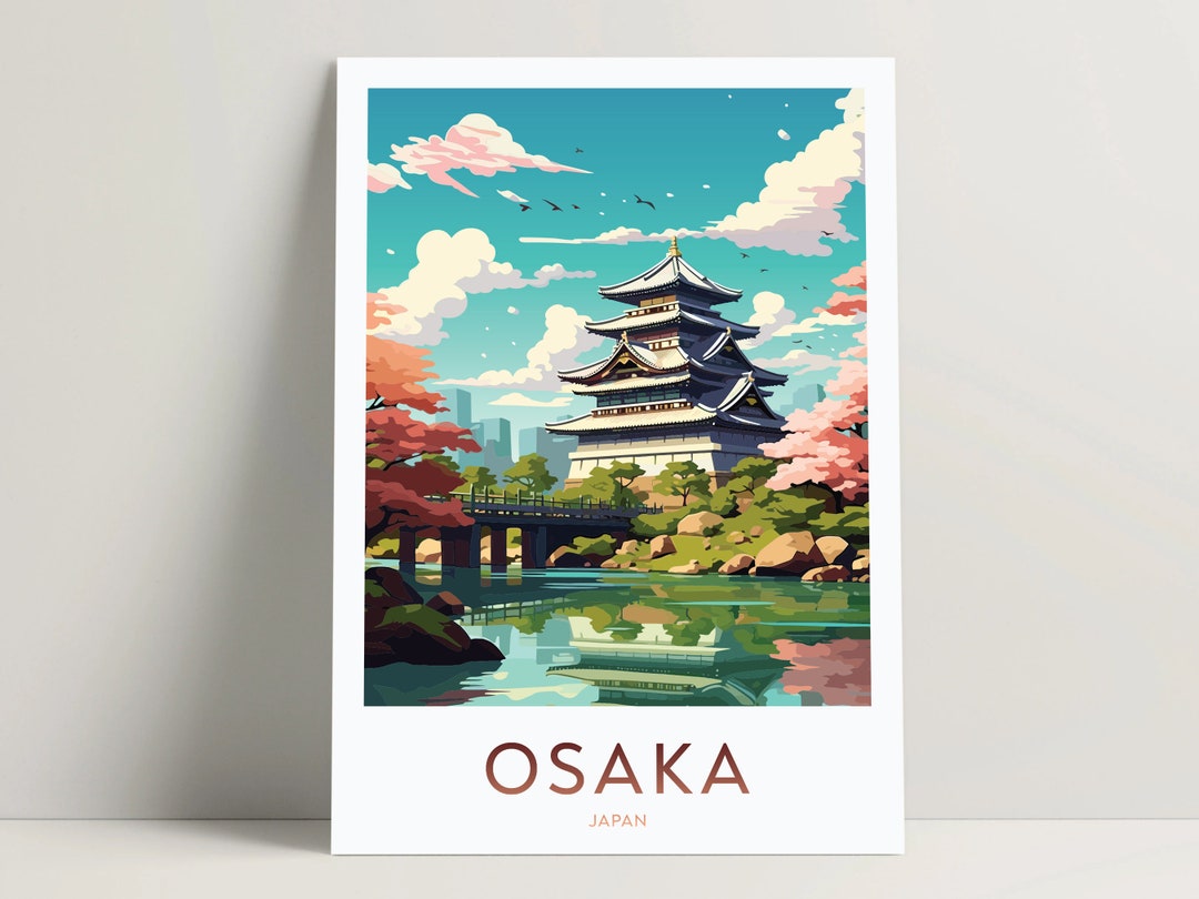 Osaka Travel Print, Osaka Wall Art, Osaka Art Office Decor Osaka Gifts ...