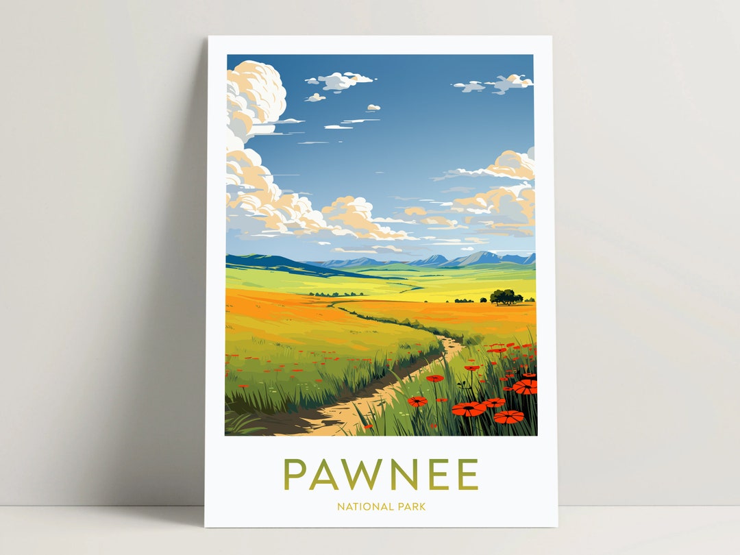 Pawnee National Park Travel Poster, United States Wall Art (digital ...