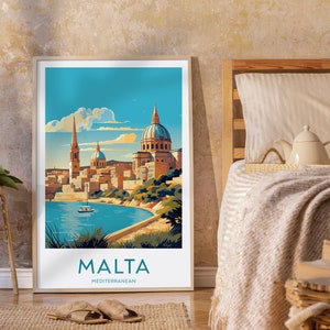 Malta Poster, Malta Digital Print Download, Malta Travel Poster Malta ...
